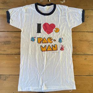 Pac-Man | Shirts | Vintage Single Stitch 98s I Heart Pacman Tshirt Size ...